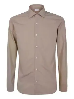 TINTORIA MATTEI 954 Long-sleeve Button-down Shirt - Neutrals