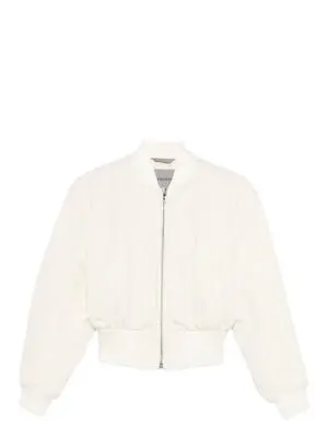 Balenciaga Cropped Bomber Jacket - White