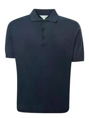 Malo Short-sleeve Knitted Polo Shirt - Blue