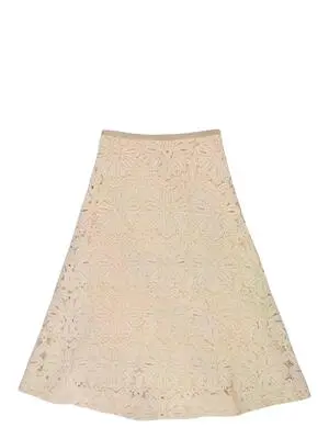 INCOTEX Floral-Lace A-Line Skirt