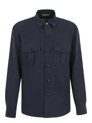 Canali Pocket Button Jacket - Blue