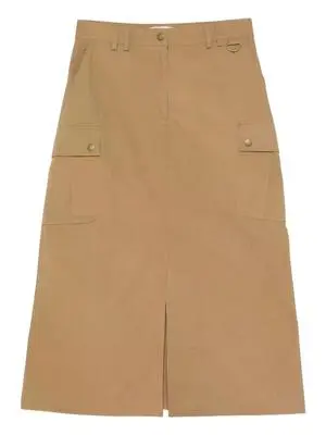Barbour Gwen Cargo Front-slit Skirt - Neutrals