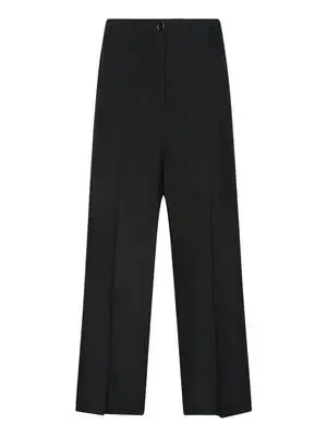 ELENA MIRÒ Pressed-crease Wide-leg Trousers - Black