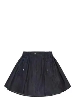 Cecilie Bahnsen Flared Skirt With Flower-shaped Buttons - Blue