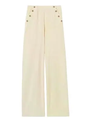 Claudie Pierlot Buttoned Straight-leg Jeans - Neutrals