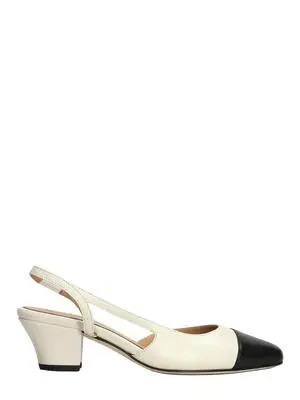 ANNIEL Cap-toe Slingback Pumps - Neutrals