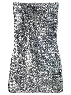Gucci Sequin Mini Dress - Silver