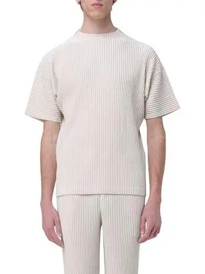 Issey Miyake Pleated Polyester T-shirt - Beige