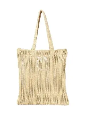 Pinko Raffia Tote Bag - Yellow