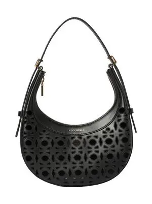 COCCINELLE Whisper Perforated Leather Mini Bag - Black