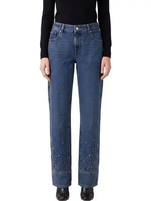 7 FOR ALL MANKIND 7 For All Mankind Embellished Straight Leg Jeans