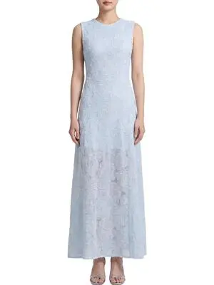 ROTATE BY BIRGER CHRISTENSEN Rotate Lace Maxi Dress Sky Blue