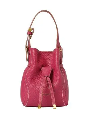 GIANNI CHIARINI Metallic Leather Bucket Bag - Red