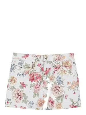 Chloé Floral Print Cotton Shorts - Multicolor