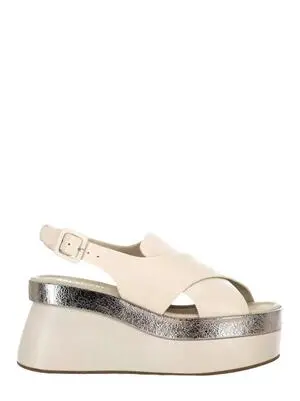 BRUNO PREMI Crossover-strap Platform Sandals - Neutrals