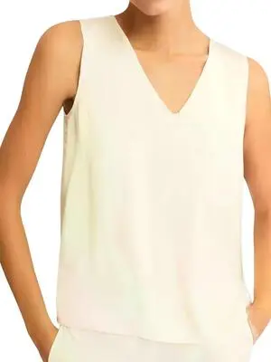 Marella Sleeveless V-neck Top - Neutrals