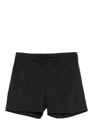 PT TORINO Crinkled Nylon Drawstring Shorts - Black
