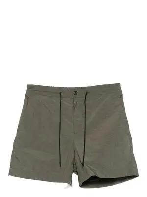 PT TORINO Crinkled Nylon Drawstring Shorts - Green