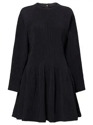 CFCL Hypha Puff-sleeve Knitted Mini Dress - Black