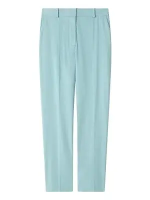 JOSEPH Slim-fit Mid-rise Trousers - Chambray