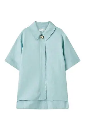 JOSEPH Volu Relaxed-fit Linen-blend Shirt - Chambray