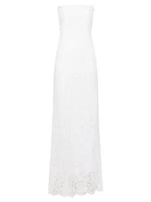 HYPHEN Bandeau Lace Maxi Dress - Ivory