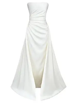 House Of Cb Sabrina Strapless Satin Bridal Gown - Ivory
