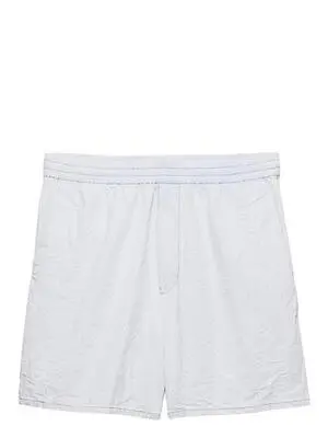 Prada Mid-rise Chambray Bermuda Shorts - Light Blue