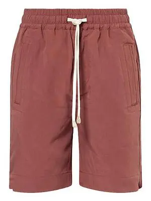 Eleventy Linen-blend Drawstring Shorts - Bruciato