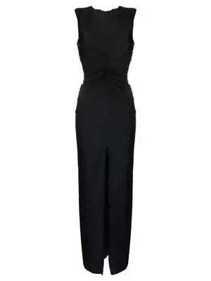 Amen Ruched-effect Maxi Dress - Black