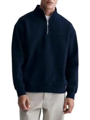 Brooklyn Industries Half Zip Fleece Sweatshirt - Black Iris