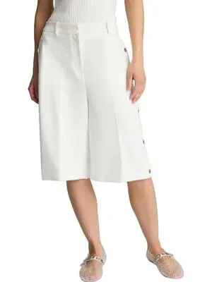 KENNETH COLE High-rise Long Shorts - Pure White