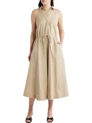BOSS Cotton Midi Shirtdress