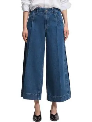 BOSS Ferange Culotte Denim Pants - Blue