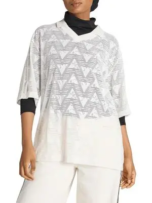 ADIDAS ORIGINALS Oversize Lace Football Jersey - Cloud White