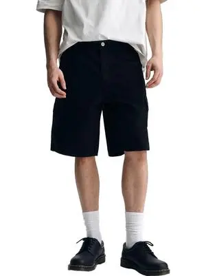 Brooklyn Industries Cotton Cargo Straight Leg Shorts - Black Colored Ripst