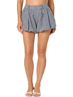 Astr The Label Margeen Shorts - Blue Gingham