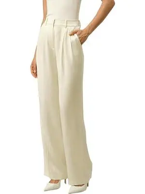 Lilysilk Double Faced Charmeuse Straight Leg Pant - Lily White
