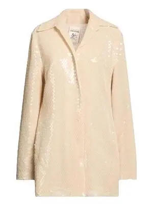 SEMICOUTURE Sequined Crepe Jacket - Beige