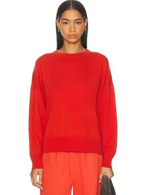 Jenni Kayne Cashmere Marina Crewneck Sweater - Tomato