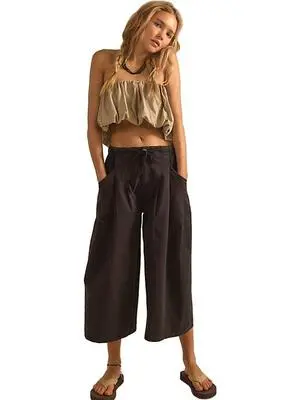 FREE PEOPLE Telluride Wide-Leg Cropped Pants