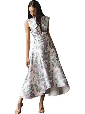 coralie maxi dress in steel blue Charlotte Velvet Tango Dress