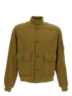 C.P. COMPANY GIACCA IN MISTO LINO Verde