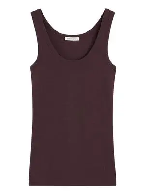 BY MALENE BIRGER Organic Cotton Tank Top - Aubergine