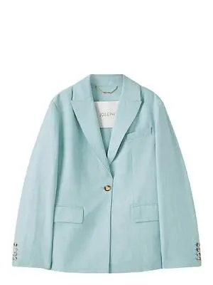 JOSEPH Relaxed-fit Linen-blend Blazer - Chambray