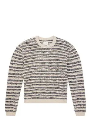 Aimé Leon Dore Striped Open-knit Cotton-blend Sweater - Multi