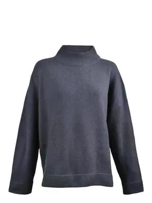 Brunello Cucinelli Ribbed Mock-neck Sweatshirt - Blue