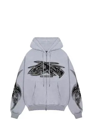 GODMADE Graphic-print Zip Hoodie - Grey