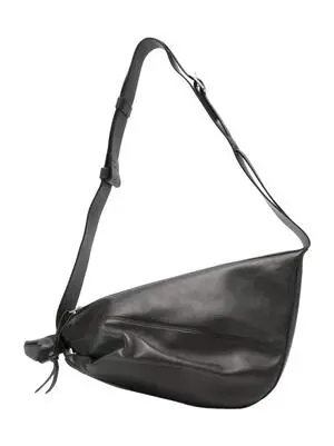 SAGAN Furoshiki Folded Leather Shoulder Bag - Black