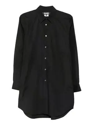 Comme Des Garçons Chest-pocket Longline Shirt - Black